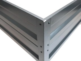 Vyvýšený záhon LEGI 1 × 1 m, pozinkovaný ocelový rám, výška 40 cm, pozink