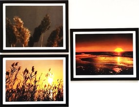 Bondecor Sada obrazů Sunset 42 x 98 cm