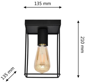 Stropní svítidlo FINN 1xE27/15W/230V černá