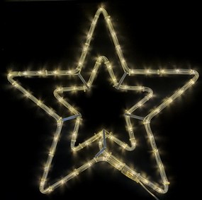 Vánoční LED dekorace, hvězda, stálé svícení, 52cm Barva: Studená bílá