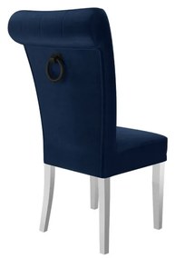 Čalouněná jídelní židle ST65 + klepadlo, Klepadlo: chrom, Barva křesla: bíla polomatná, Potah: Magic Velvet 2217