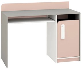 ML FURNITURE Psací stůl - IQ 11, šedá/bílá/pudrová Barva/dekor: pudrová
