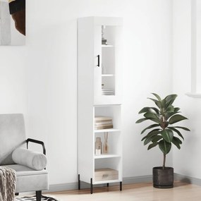 Skříň highboard bílá 34,5 x 34 x 180 cm kompozitní dřevo
