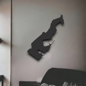 Monaco mapa - kovový obraz na zeď Velikost: 100cm