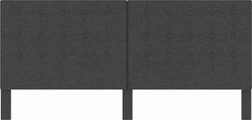 Prošívané čelo postele tmavě šedé textil 200 x 200 cm 287475