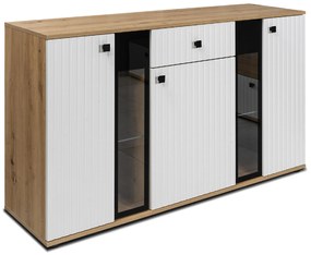 Stolarz Lempert Komoda Salsa MDF lamely Barva: Artisan/Bílá, LED osvětlení: Bez osvětlení