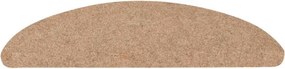 Samolepicí nášlapy na schody 15 ks 56x17x3 cm béžové 136388