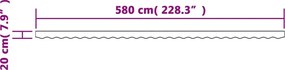 vidaXL Náhradní volán k markýze pruhy 6 m [367797] Barva: Modro-bílá