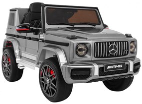 HračkyZaDobréKačky Dětské elektrické autíčko Mercedes G63 AMG stříbrné lakované