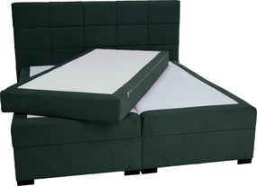 Boxspringová pocketová postel, 180x200, zelená, APRIL