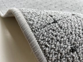 Vopi koberce Kusový koberec Udinese šedý kytka - 160x160 kytka cm