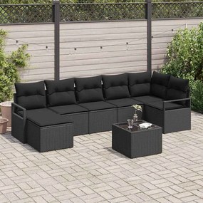 Set pohovek 8 ks Černá polyratan 3355152