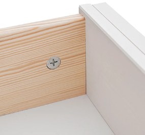 Massive home | Belluno Elegante bílá komoda 5S z masivu s dubovou deskou