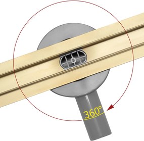 Rea Neo Slim Mirror Pro, odtokový sprchový žlab 50cm, zlatá matná, REA-G5692
