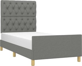 Rám postele bez matrace tmavě šedá 80 x 200 cm textil 3125253