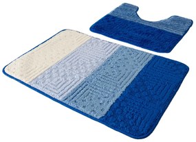 ERVI PLAS Koupelnová předložka dvoudílná protiskluzová Comfort ‒ modrá
