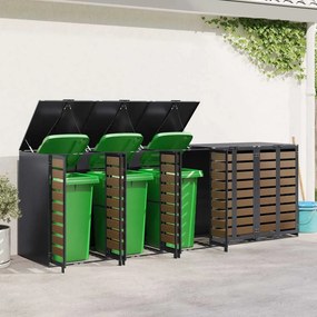 Úložný box na 3 popelnice Ocel Antracit 3394771