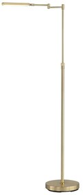 LED stojací lampa ve zlaté barvě s kovovým stínidlem (výška 130 cm) Nami – Fischer &amp; Honsel