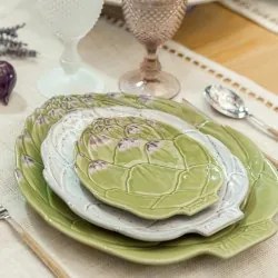 Talíř 31,5 Cm, Zelený - Artyčok - Keramika