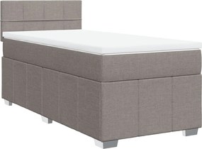 Box spring postel s matrací taupe 100 x 200 cm textil 3286983