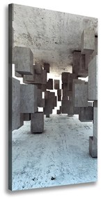 Wallmuralia Vertikální Foto obraz na plátně Krychle v betonu 50x100