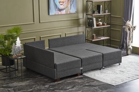 Hanah Home Rohová pohovka FLY antracit levá 280 cm 825BLC2668