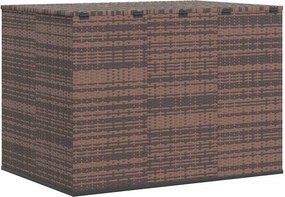 Zahradní úložný box PE ratan 145 x 100 x 103 cm hnědý 317230
