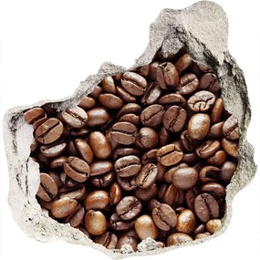 Wallmuralia Nálepka 3D díra Zrnka kávy 75x75 cm