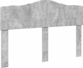 Rám postele s čelo Betonově šedá 140 x 190 cm Kompozitní dřevo 3413196