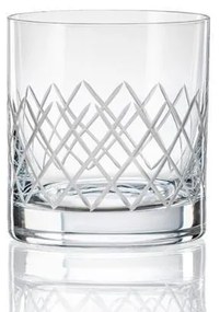 Crystalex broušené sklenice na whisky Barline matný brus 280 ml 4KS