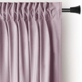 Světle růžový sametový dimout závěs 140x270 cm Pleat – Restilo