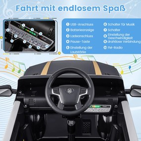 Costway Dětské policejní auto 12 Policejní auto napájené V s dálkovým ovládáním