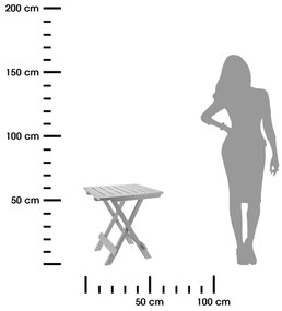 Rozkládací balkónový stůl PROGARDEN 50 cm šedý