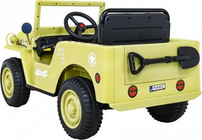 Ramiz Retro vojenské auto pro děti béžové + pohon 4x4