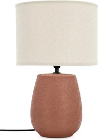 Keramická stolní lampa v terakotové barvě s textilním stínidlem (výška 41,5 cm) Irvin – Yes Everyday