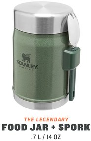 Zelená termoska na jídlo z nerezové oceli 400 ml Legendary Classic Hammer Tone Green – Stanley