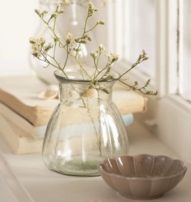 IB LAURSEN Skleněná váza Vide Grooves Handblown, čirá barva, sklo