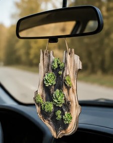 dekorace na zeď, dřevo, 8x8 cm, přírodní styl, vícebarevná, Dekorino DZ20260009