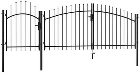 Zahradní branka Woerden ocel 1,5 x 4 m černá 144364