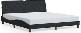 Rám postele bez matrace černý 180 x 200 cm samet 3207937