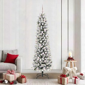 Umělý vánoční stromeček Bílá 210 cm PVC, kov a plast 3396119