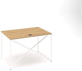 Psací stůl Lenza PROX 118/80 Dekor stolové desky: dub Hamilton, Barva podnože: bílá