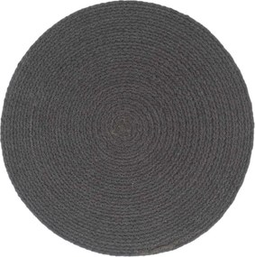 Prostírání 4 ks tmavě šedé 38 cm kulaté bavlna 133846