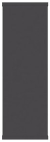 Nástěnné police šedé 104 x 20 x 58,5 cm dřevotříska - Default Title