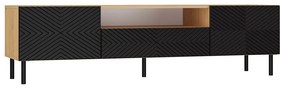 TV stolek KAMA 160 cm dub artisan/černý II
