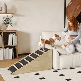 PawHut rampa pro psy protiskluzová pomůcka pro vstup do kufru auta do 20 kg pro středně velké psy 90x40x45cm lehká a stabilní | Aosom.de