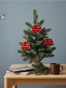 Sinsay - Vánoční baňky ve tvaru lokomotivy 3 pack - vícebarevná