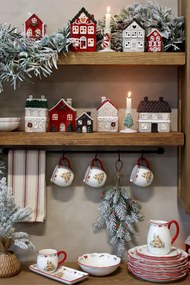 Vánoční keramický podnos Chalet de Noël – 28*12*3,5 cm