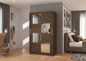 Skříň posuvná se zrcadlem LUGANO 120 choco