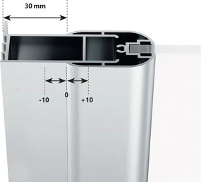 Ravak Chrome CSKK4-80 3Q140U00Z1 sprchový kout 80 cm